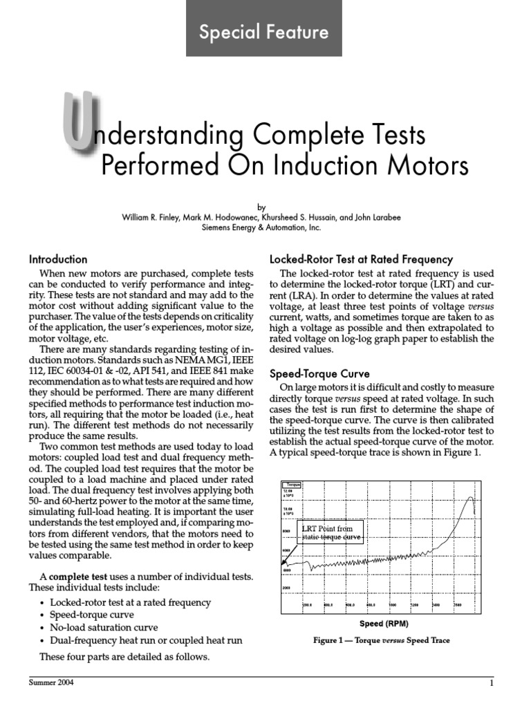 Induction Motor Testing Methods | PDF | Root Mean Square | Transformer