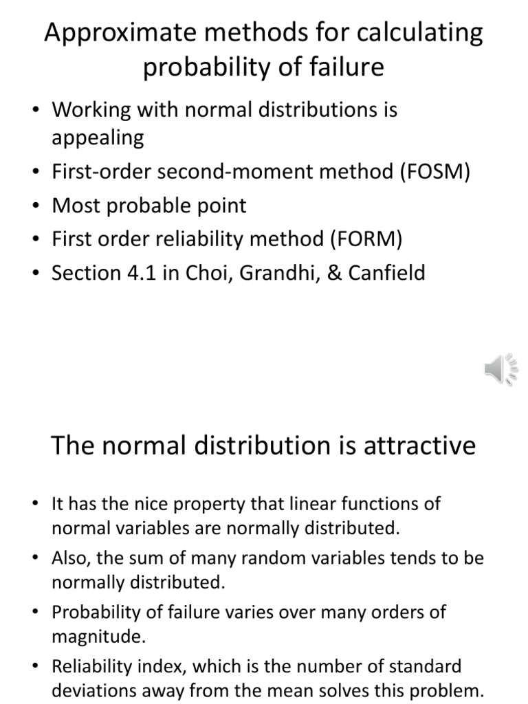 Approximate Methods For Calculating Probability of Failure | PDF ...