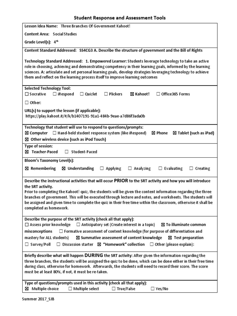 SRT Template | PDF | Educational Assessment | Educational Psychology