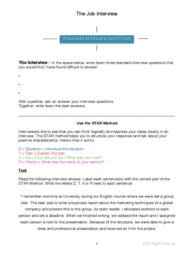 The Job Interview | PDF | Job Interview | Employment