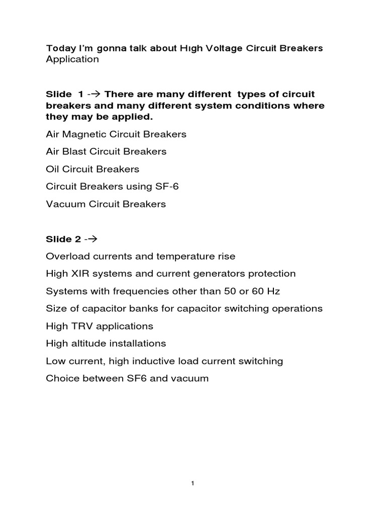 Circuit Breaker Application Guide | PDF | Altitude | Capacitor