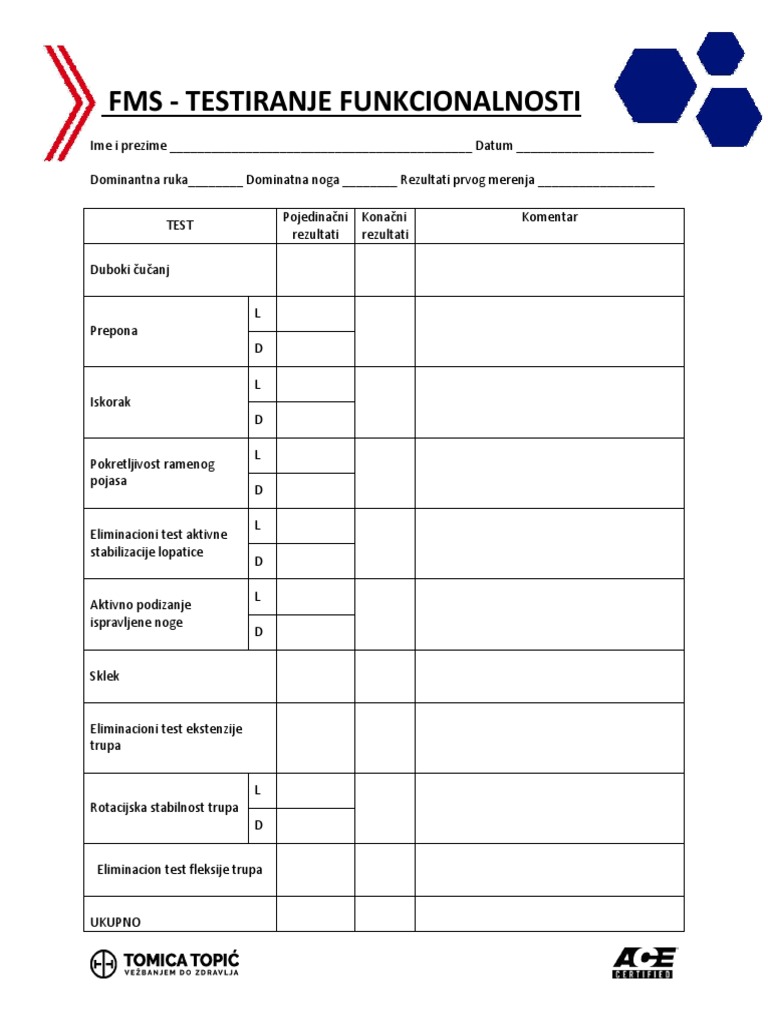 FMS Obrazac - Template | PDF