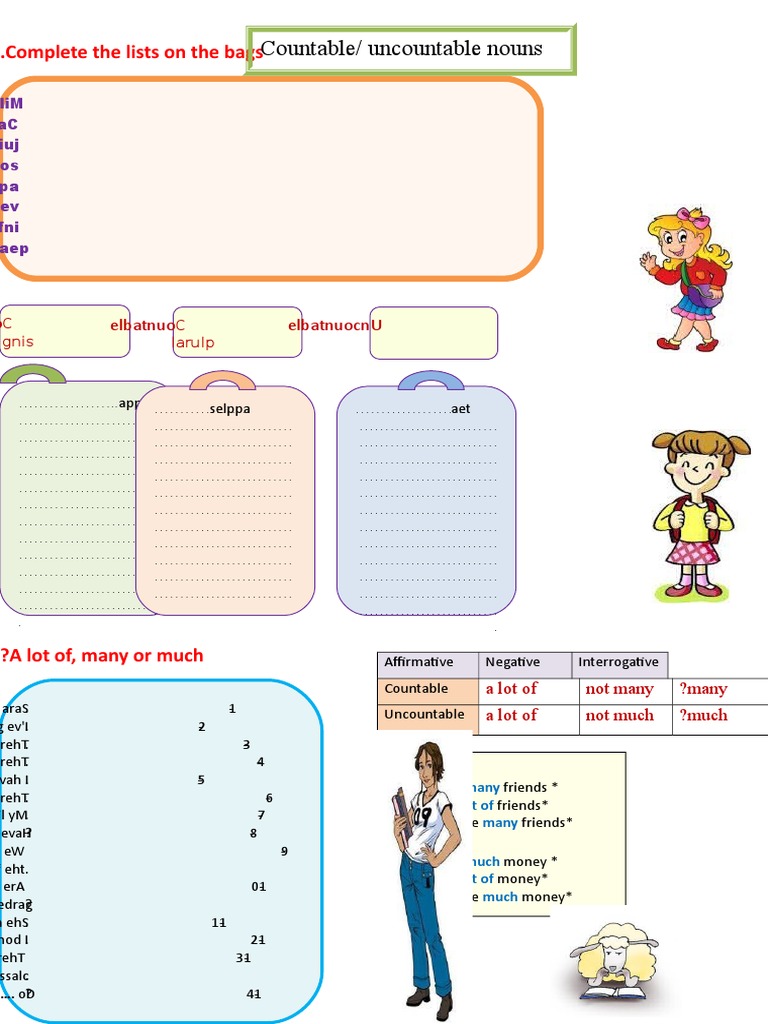 Countable and Uncountable Nouns | PDF | Mathematical Notation | Mathematical Concepts