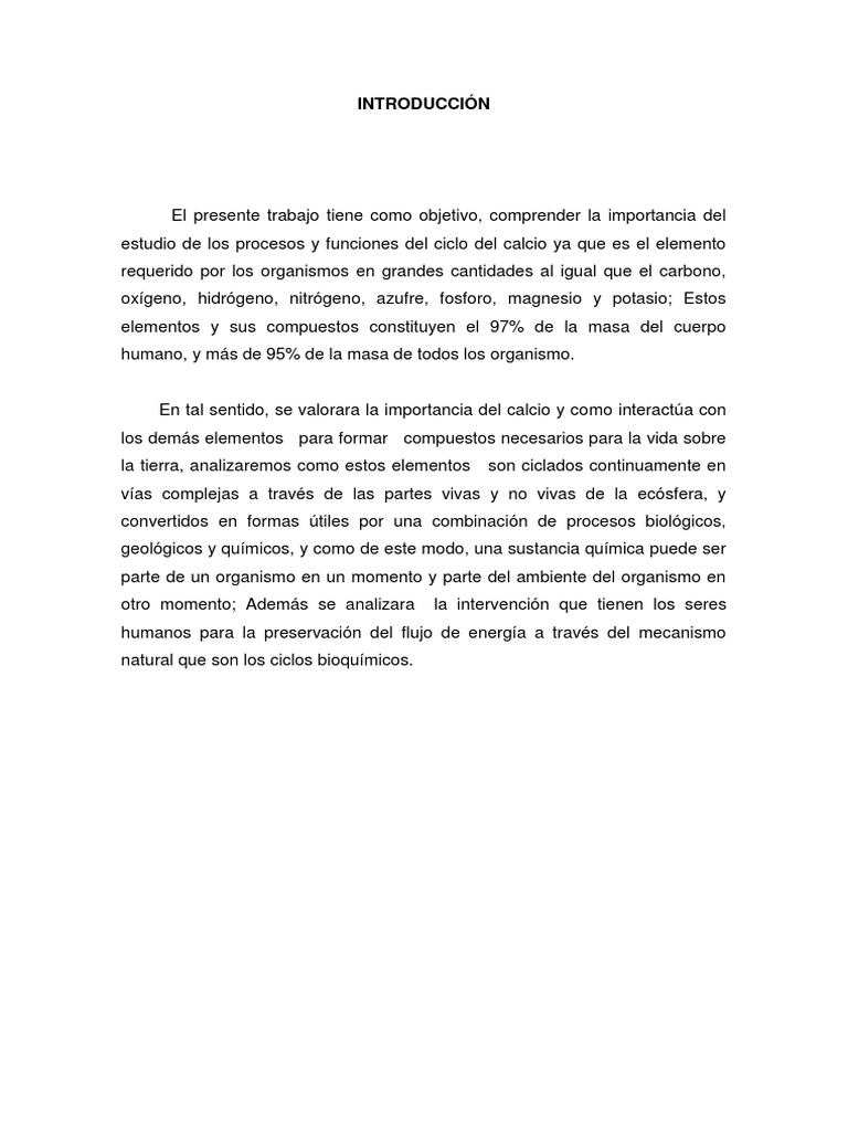 Ciclo de Calcio | PDF | Calcio | Roca (geología)