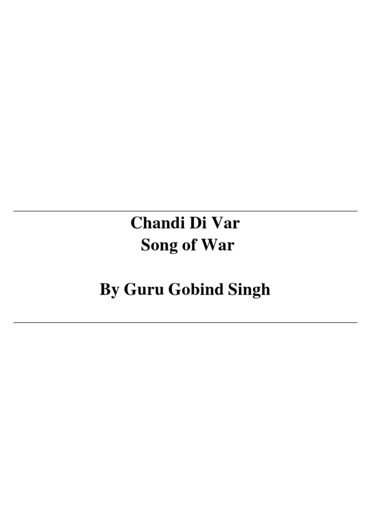 Chandi Di Var | PDF | Philosophy | History