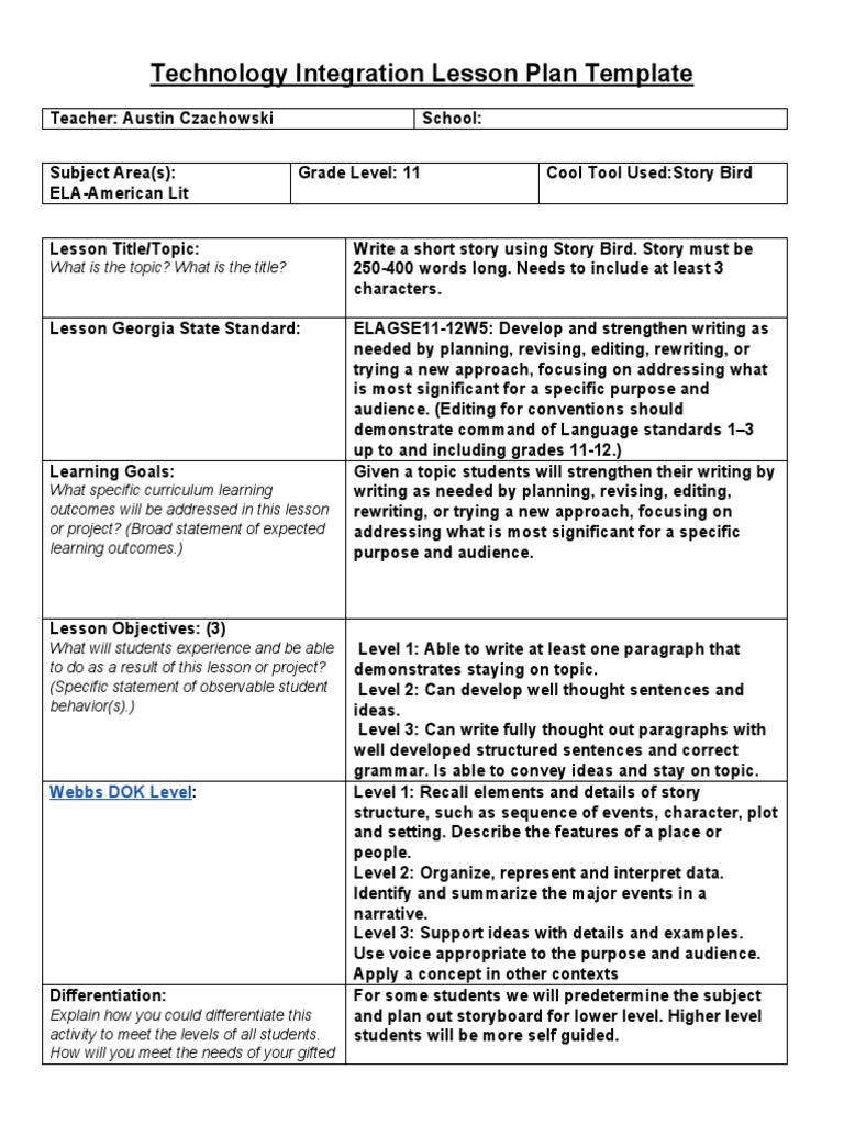 Austin Czachowski Key Assessment Template | PDF | Sharing | Cognition