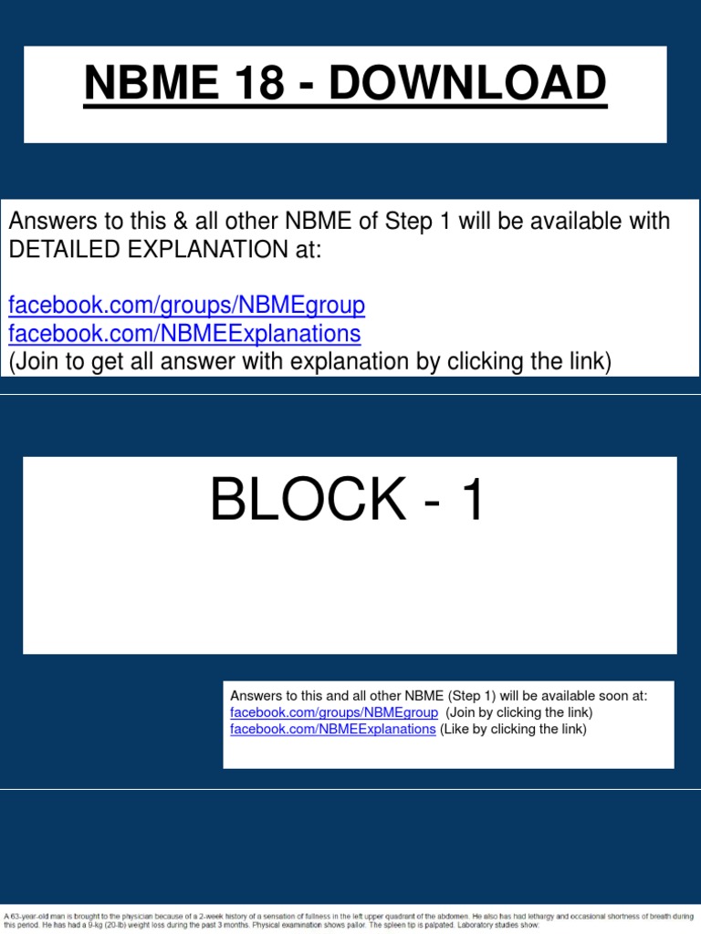 NBME 18 With Answers | PDF | Medical Specialties | Diseases And Disorders