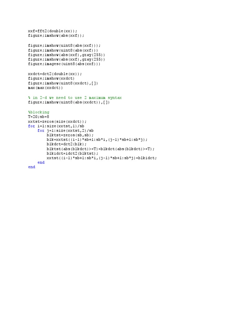 2D FFT and DCT Image Processing | PDF