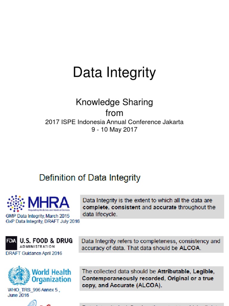 Data Integrity-ISPE | PDF