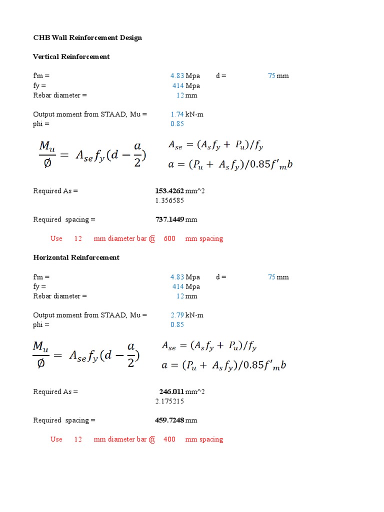 CHB Wall Design | PDF | Building Technology | Architectural Design