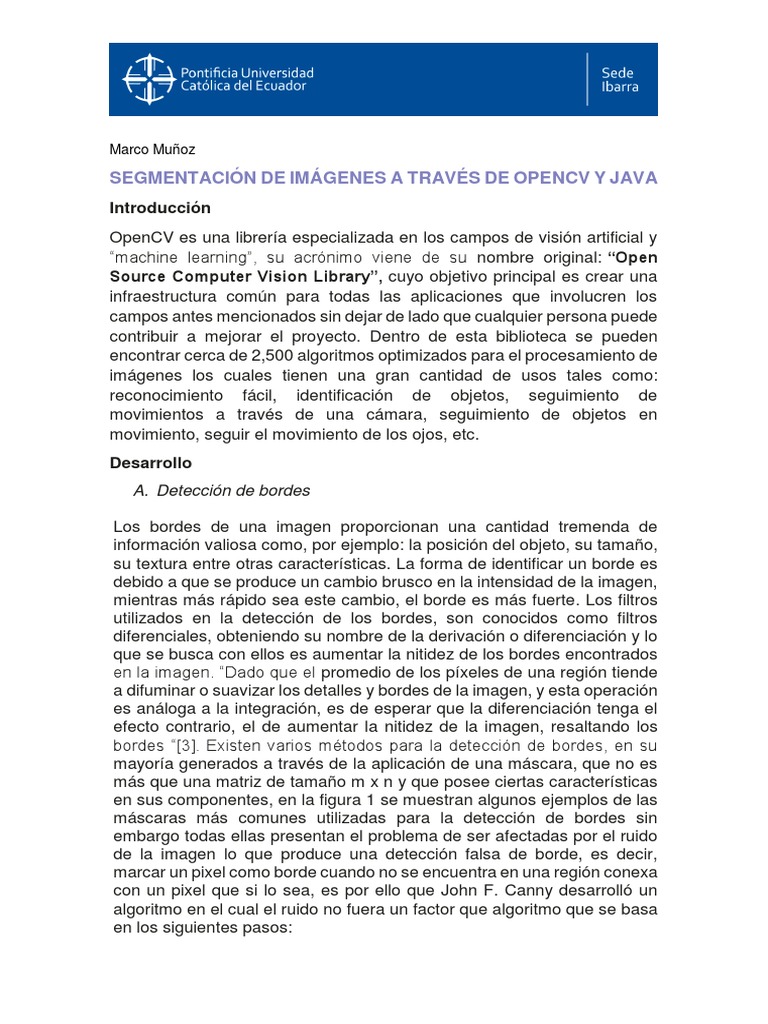 Segmentación de Imágenes A Través de Opencv y Java | PDF | Segmentación de imagen | Java ...
