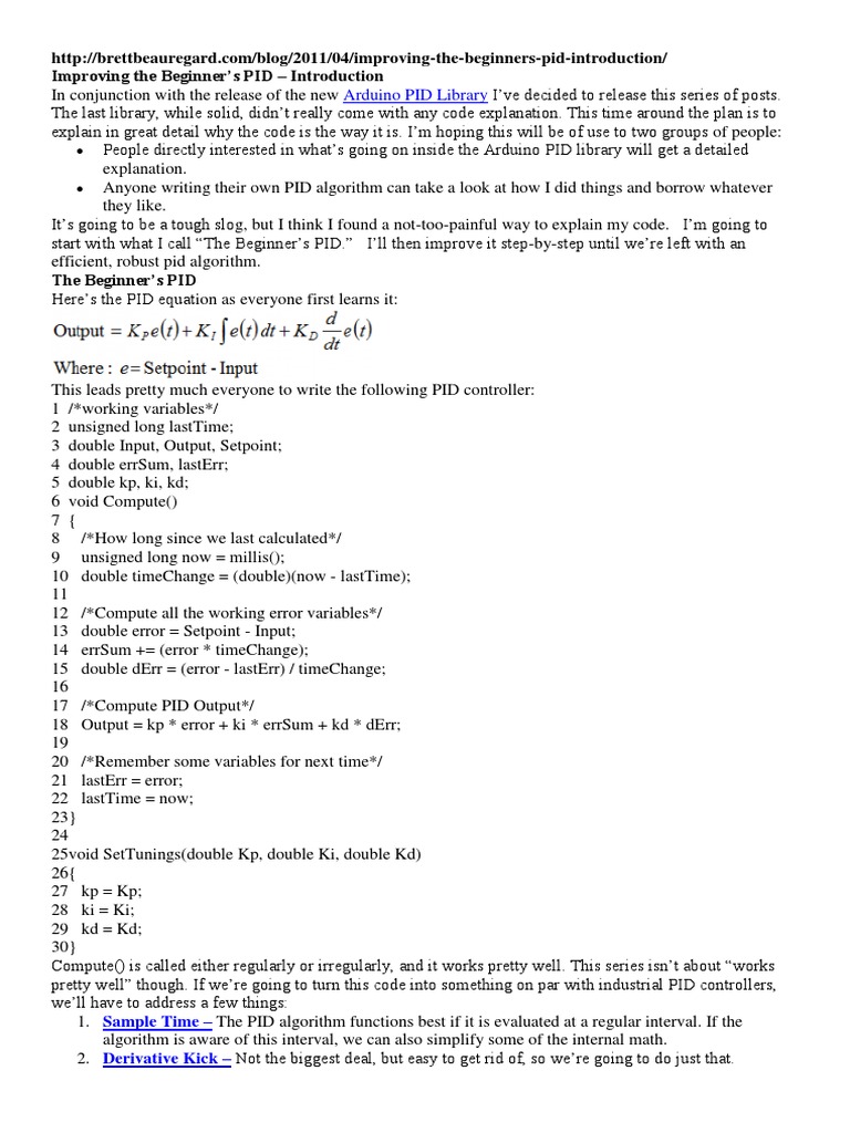 PID Arduino | PDF | Control Theory | Cybernetics