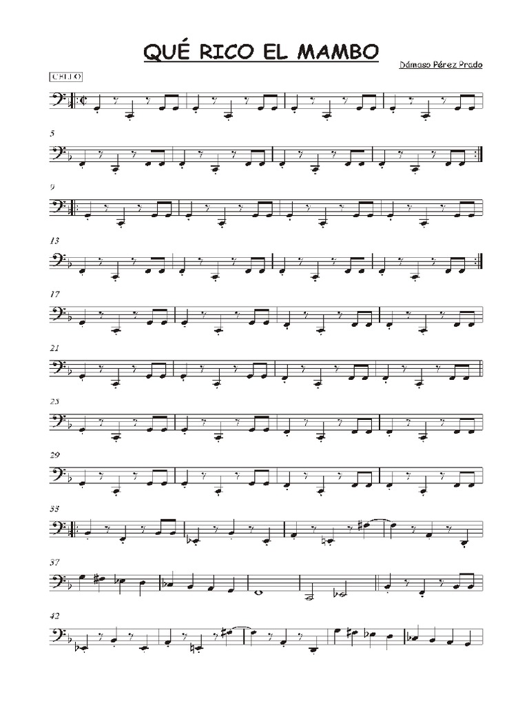 Qué Rico El Mambo - Partitura PDF | PDF