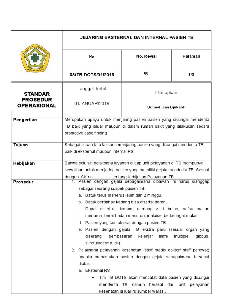 SPO Jejaring Eksternal Internal TB | PDF