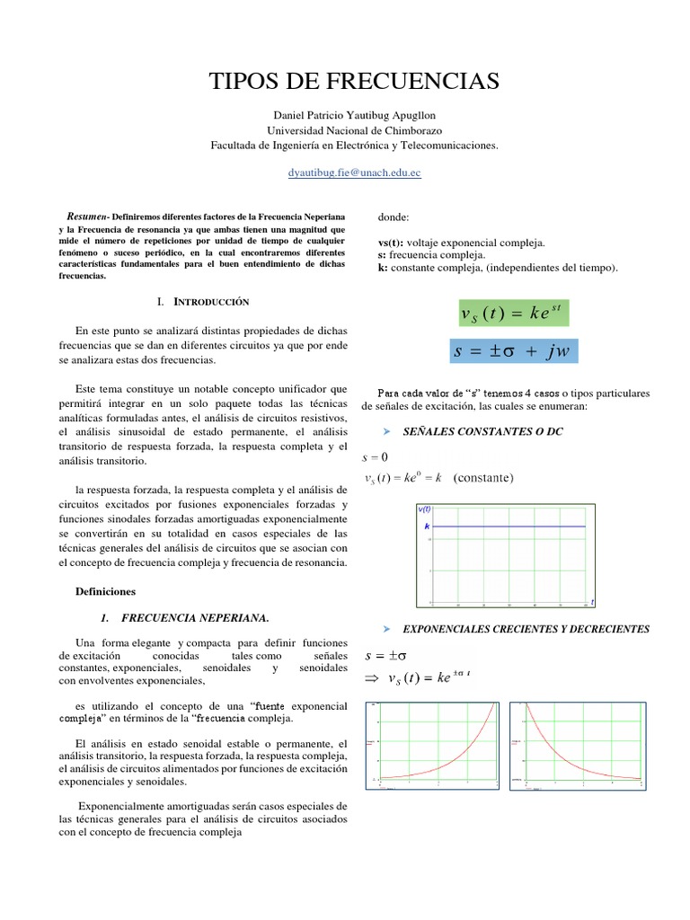 Tipos de Frecuencias | PDF | Resonancia | Electricidad