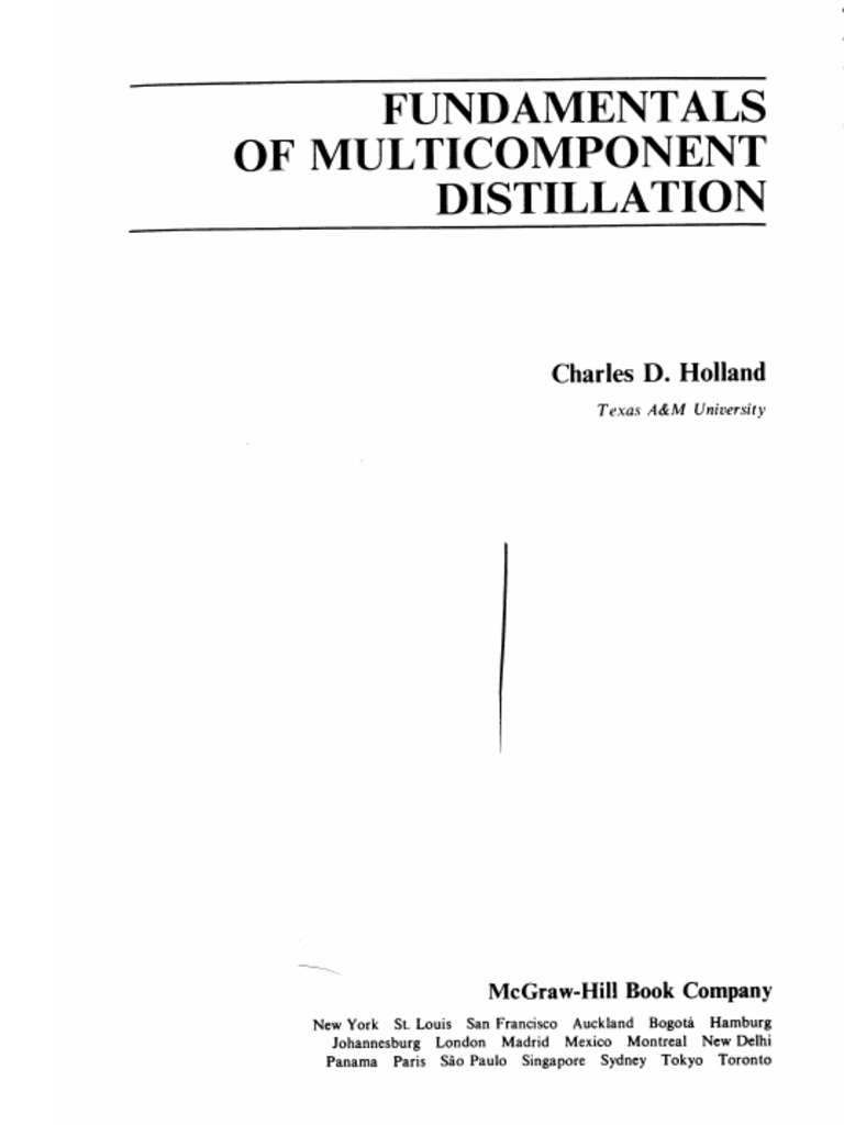 Fundamentals of Multicomponent Distillation PDF | PDF