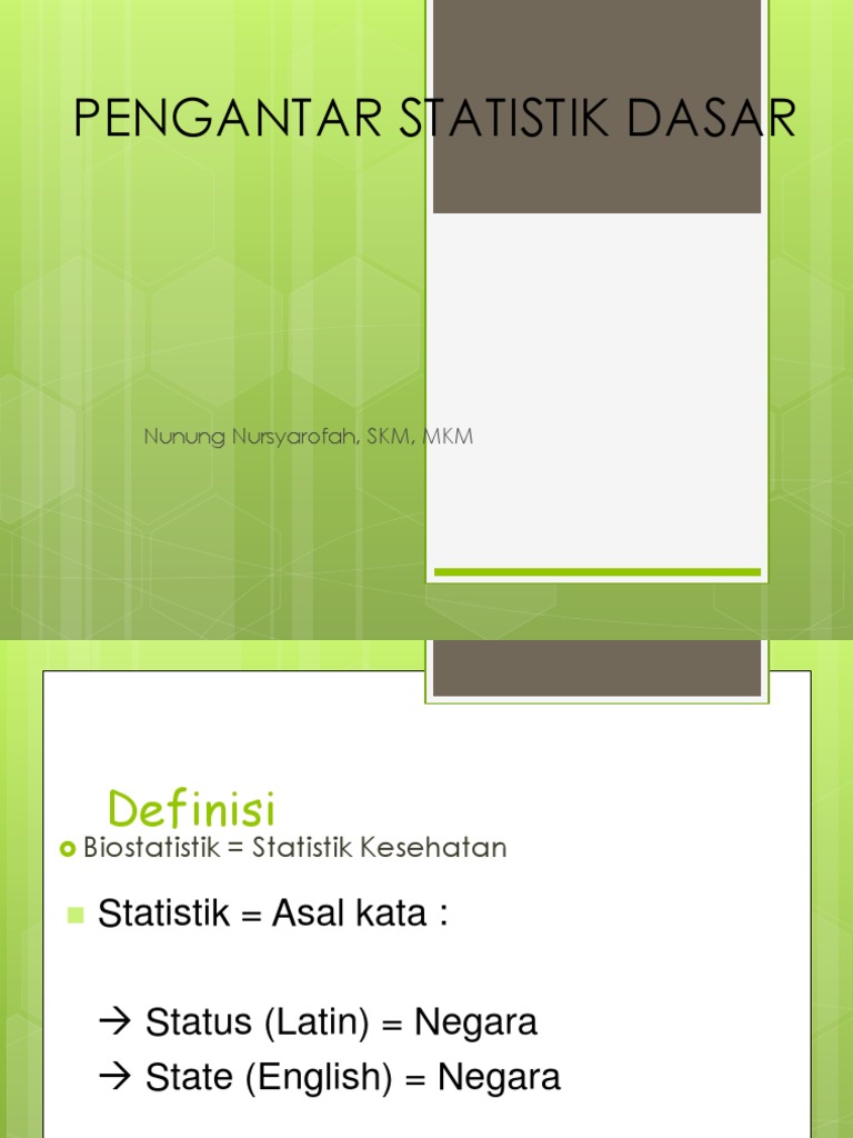 Pengantar Biostatistik Kesehatan Dasar | PDF