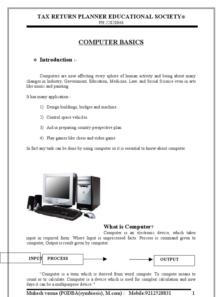 Computer Basics | PDF | Computer Data Storage | Read Only Memory