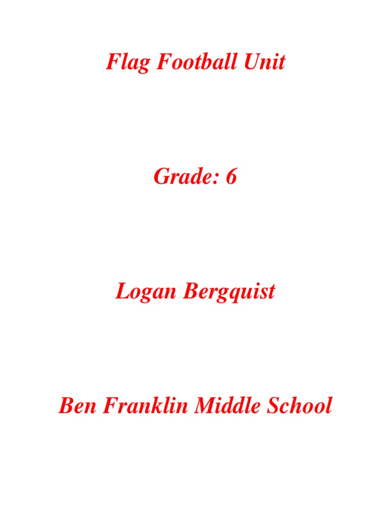 6th Grade Flag Football Unit Plan | PDF | Educational Assessment ...