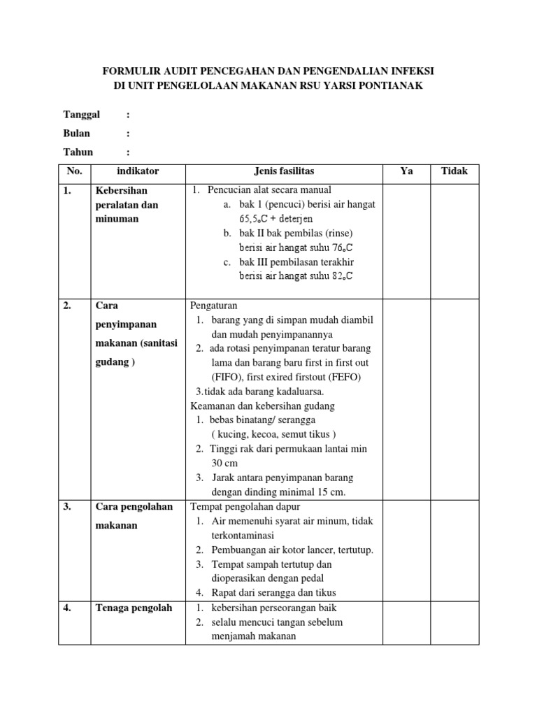 Audit PPI di RSU Yarsi Pontianak | PDF