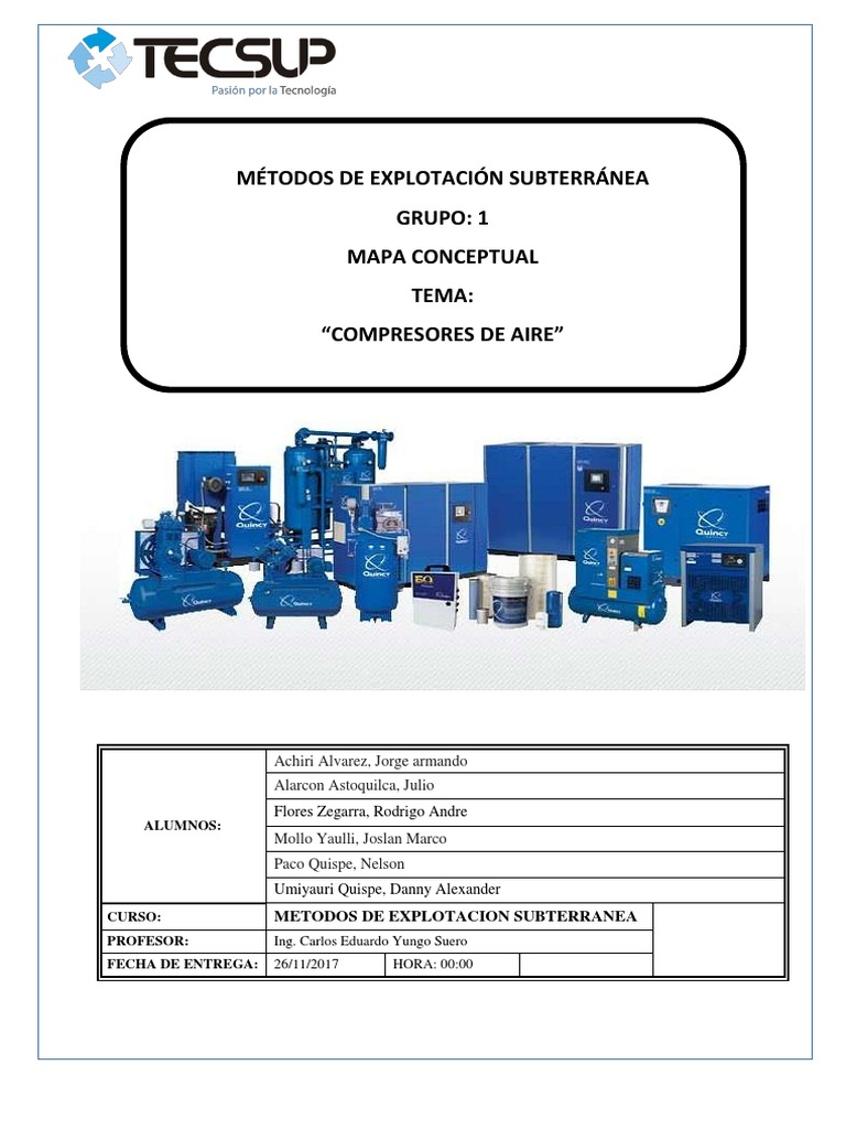 Compresores - Mapa - Resumen - Conclusiones y Obserbaciones | PDF ...