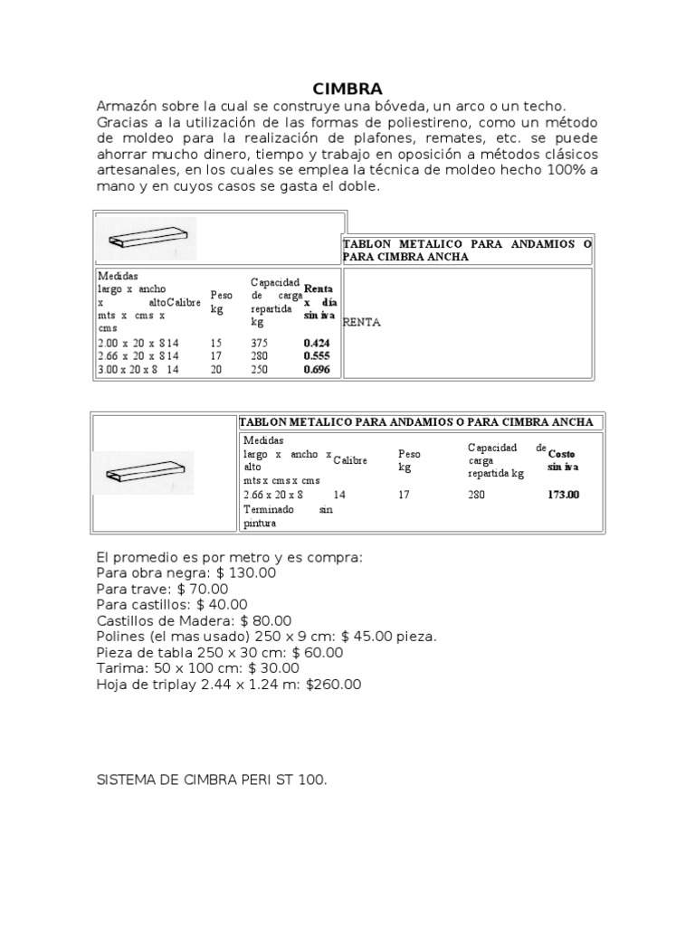 CIMBRA | PDF | Bóveda (Arquitectura) | Hormigón