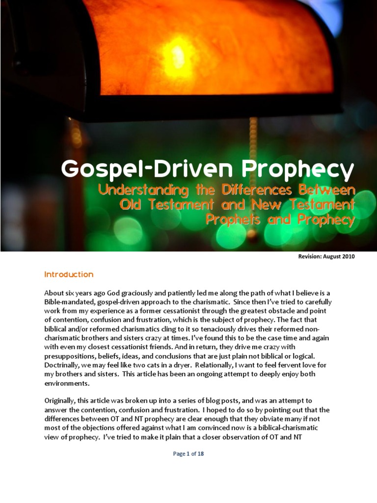 Prophecy 101: Gospel Driven Prophecy | PDF | Prophecy | Prophet