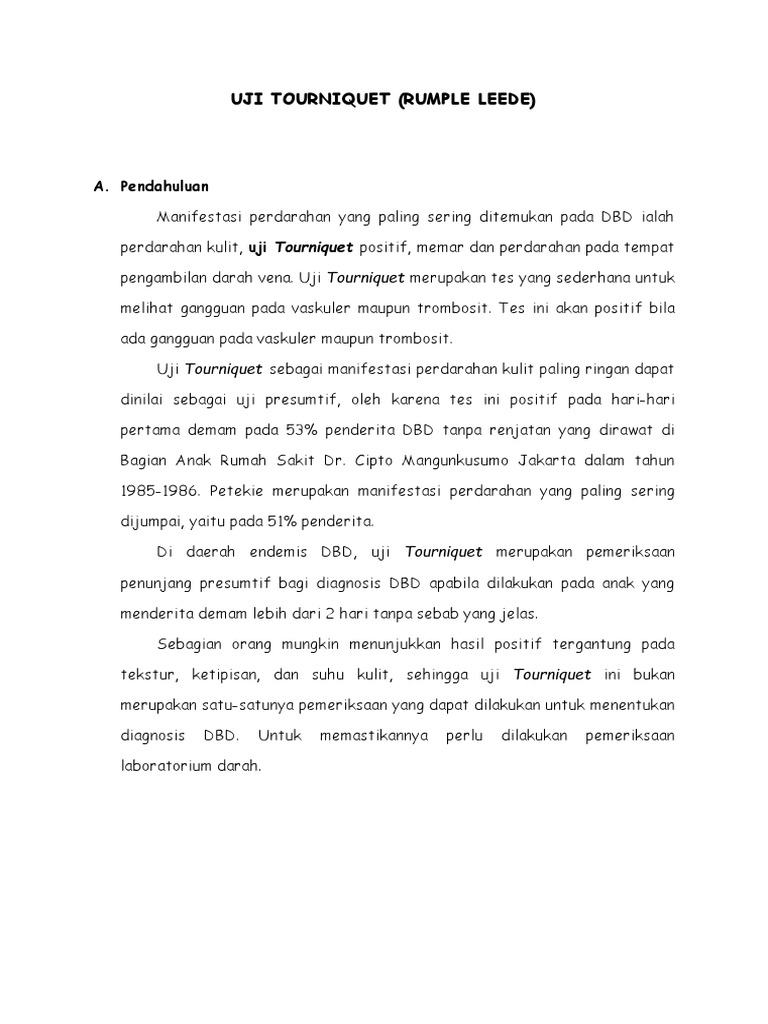 SOP Uji Tourniquet | PDF