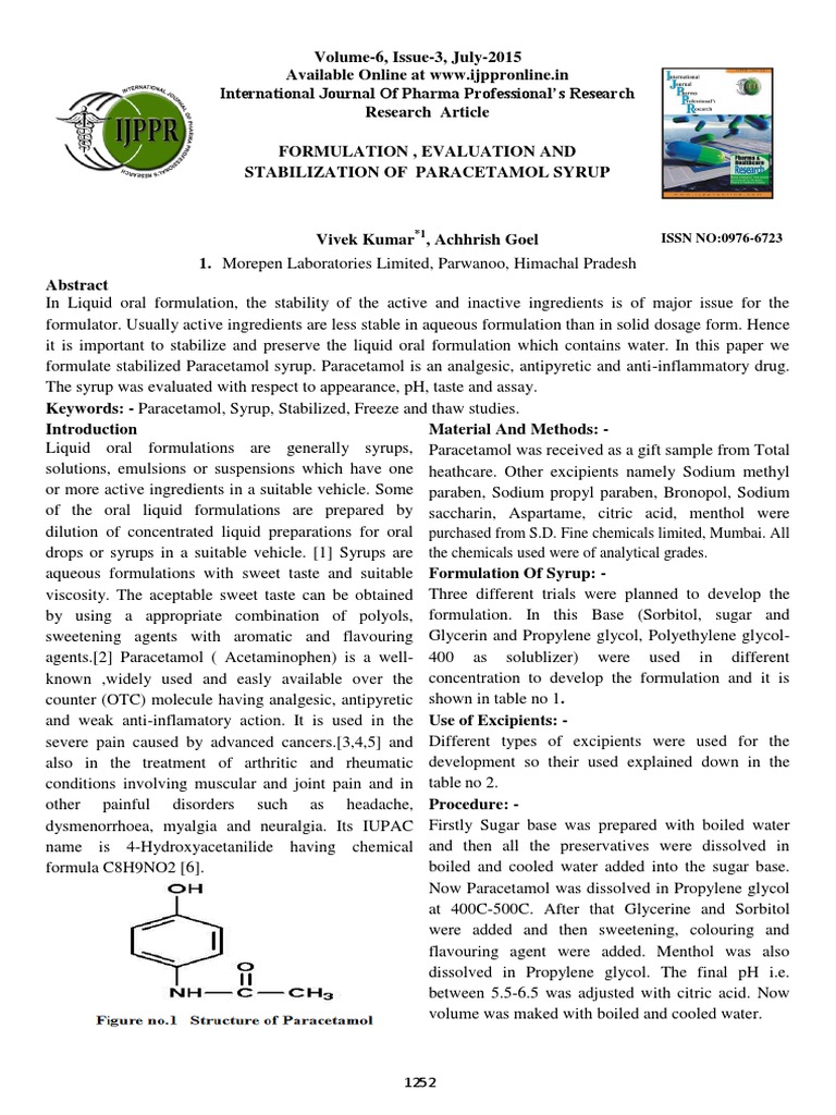 Paper-2 2 | Download Free PDF | Pharmaceutical Formulation | Ph