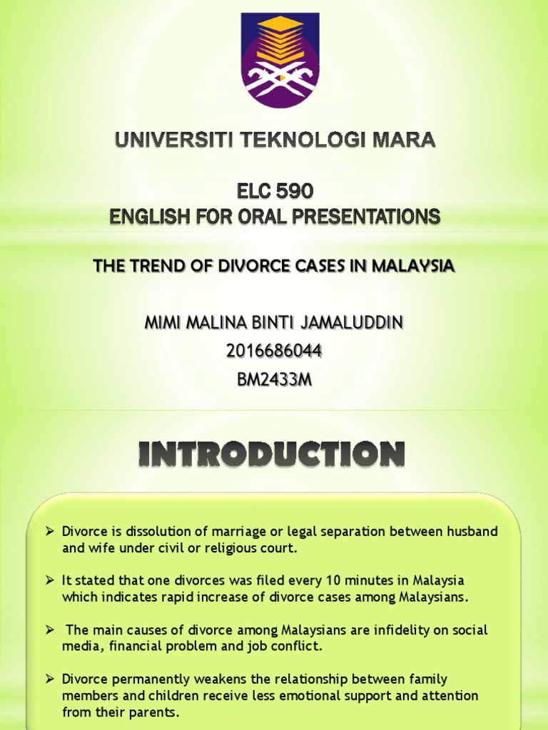 ELC 590 Informative Speech (Divorce Cases) | PDF