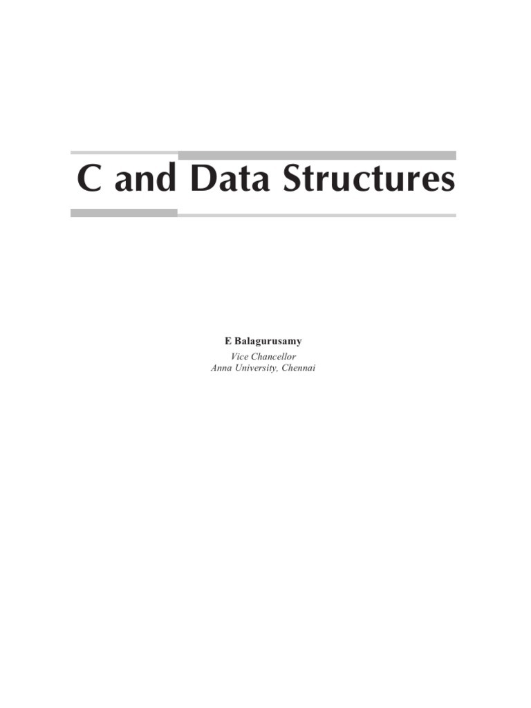 C and Data Structures - Balaguruswamy | PDF | Integer (Computer Science ...