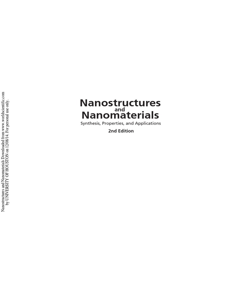 Nanostructures Nanomaterials: Synthesis, Properties, and Applications | PDF | Nanomaterials ...