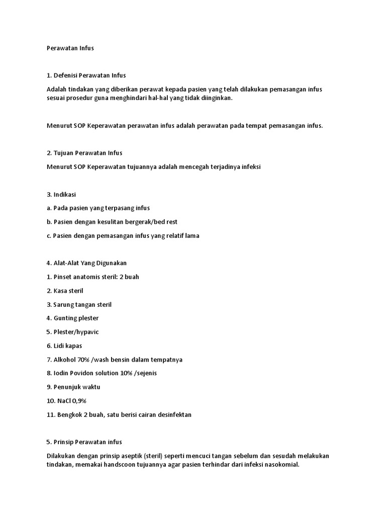 Panduan Perawatan Infus Anak | PDF