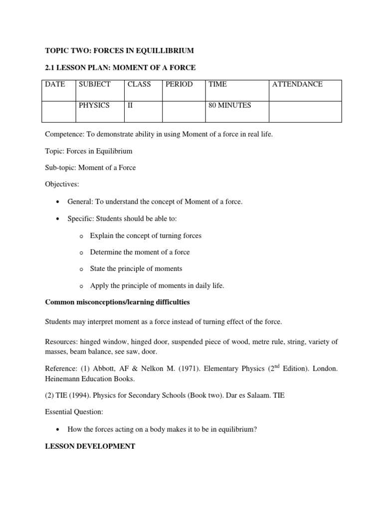 Understanding Moments in Physics | PDF | Battery (Electricity ...