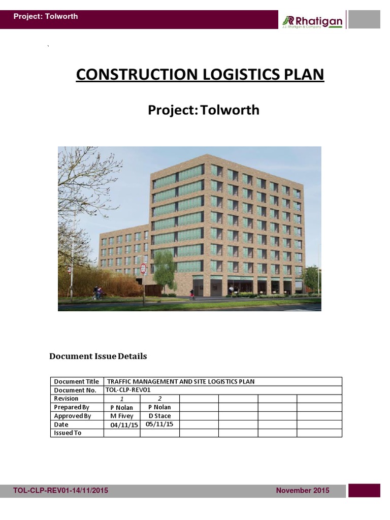 Construction Logistics Plan: Project: Tolworth | Download Free PDF ...