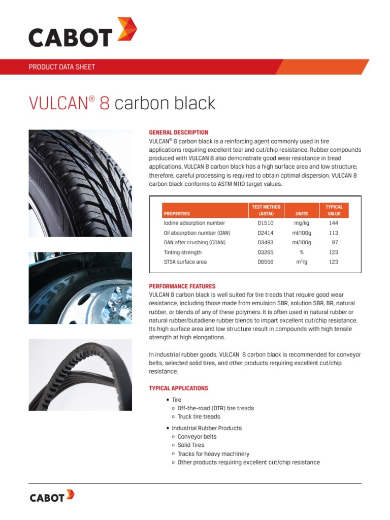 Datasheet VULCAN 8pdf | PDF | Tire | Natural Rubber