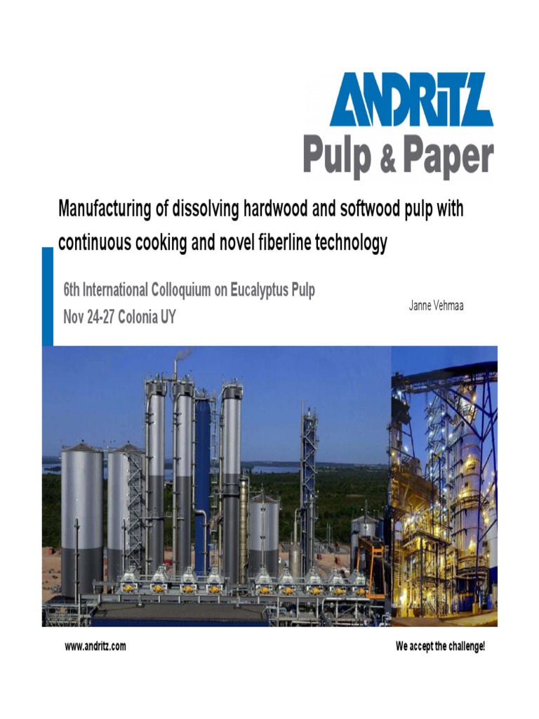Andritz Presentation | PDF | Pulp (Paper) | Papermaking