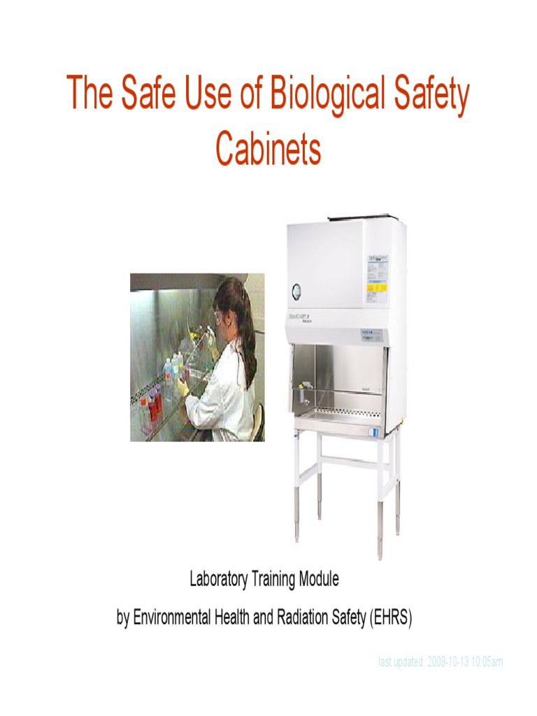 The Safe Use of Biological Safety Cabinets | PDF | Nature