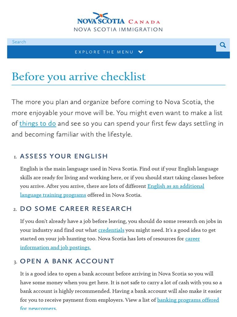 Before You Arrive Checklist - NSOI | PDF | Business