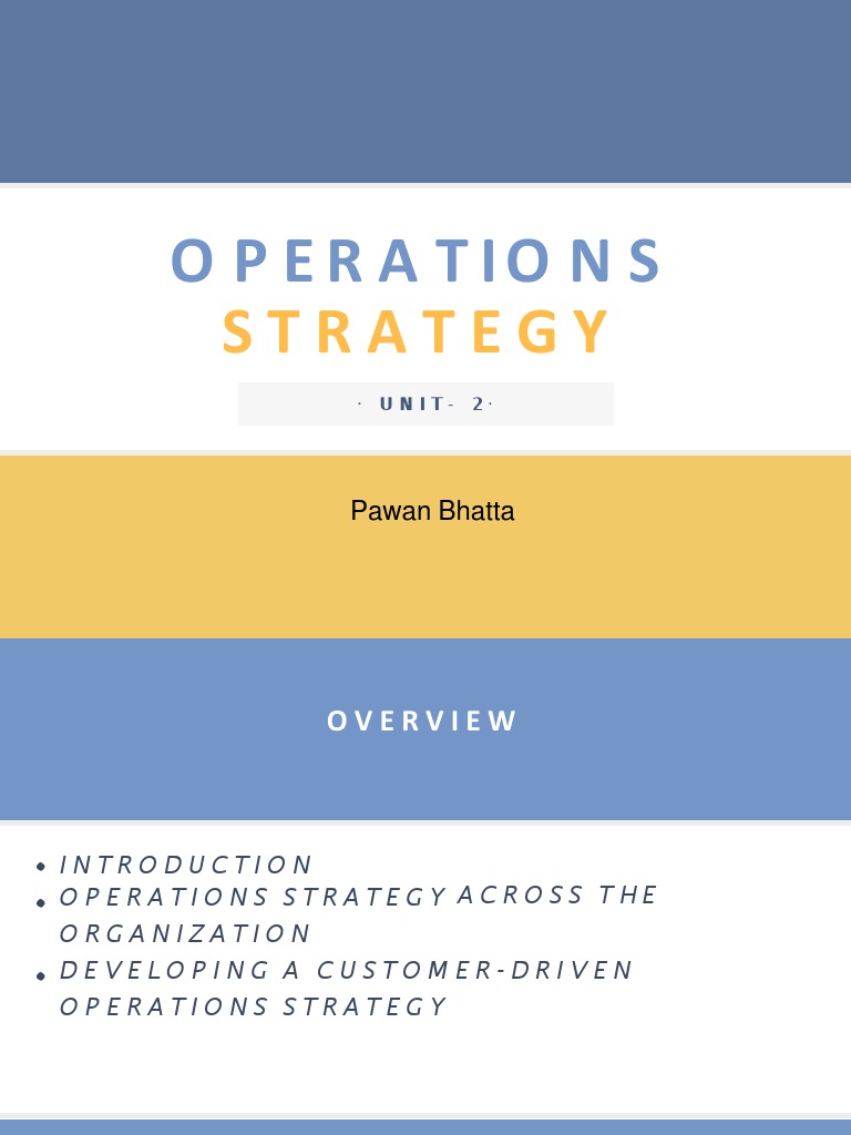 Operations: Strategy | PDF | Strategic Management | Competence (Human ...