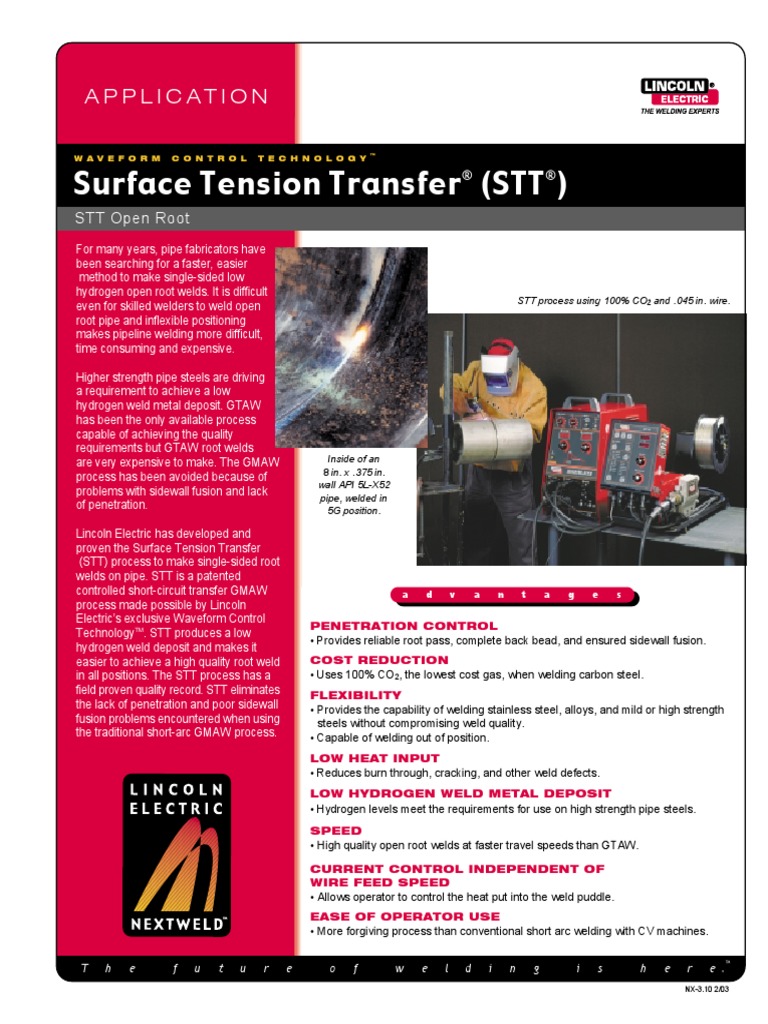 Surface Tension Transfer (STT) : Application | Download Free PDF ...