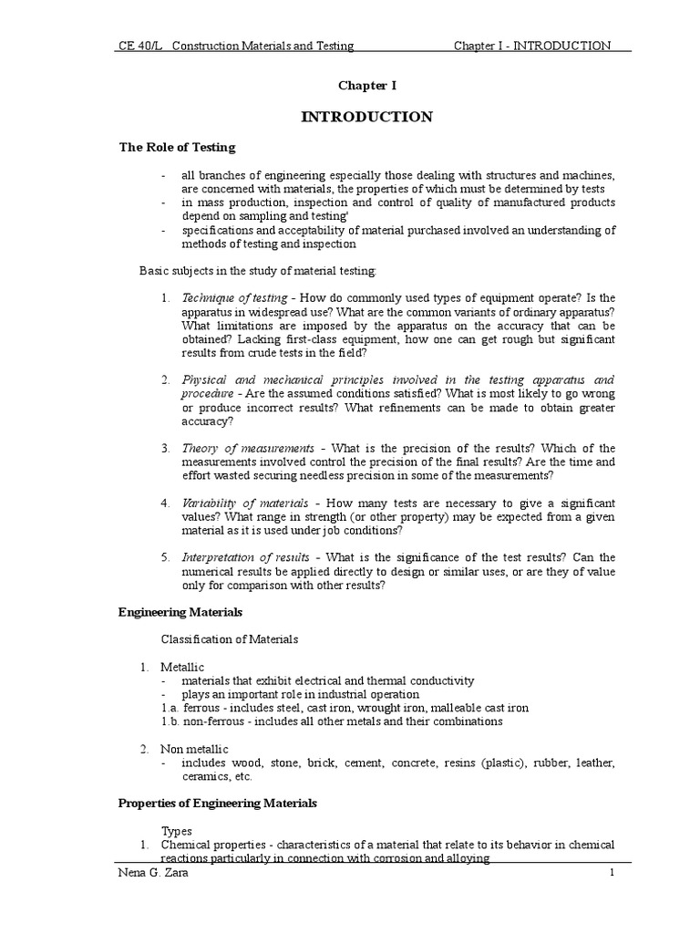 Chapter 1 - Introduction | PDF | Accuracy And Precision | Ductility