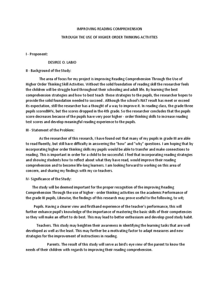 An Investigation into Improving Grade Three Pupils' Reading ...