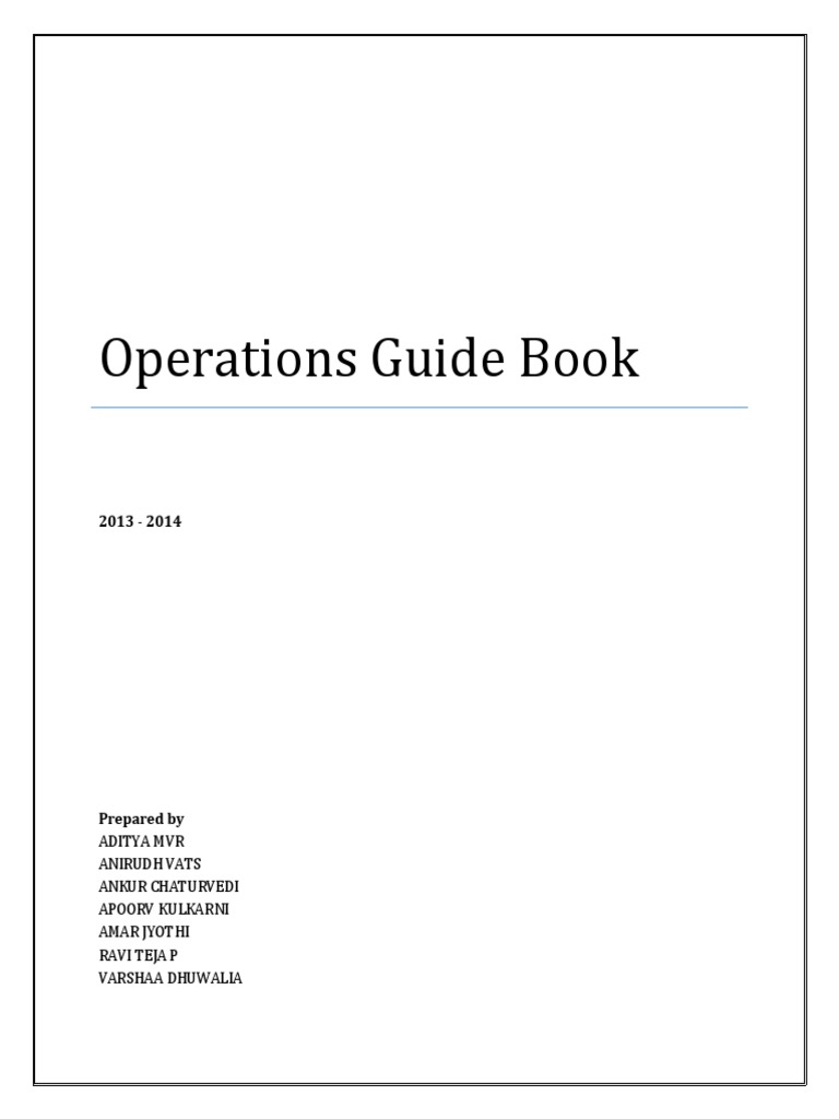 Operations Management Guidebook | PDF | Moving Average | Forecasting