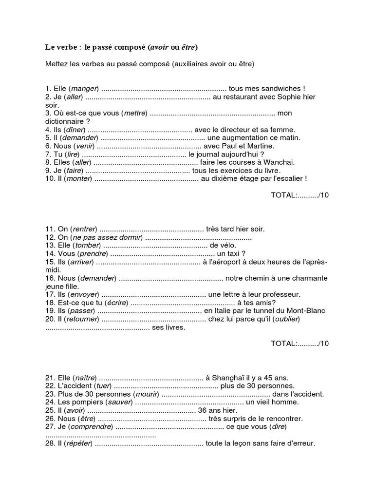 Le Verbe Etre Ou Avoir | PDF | Échecs | Jeux et activités