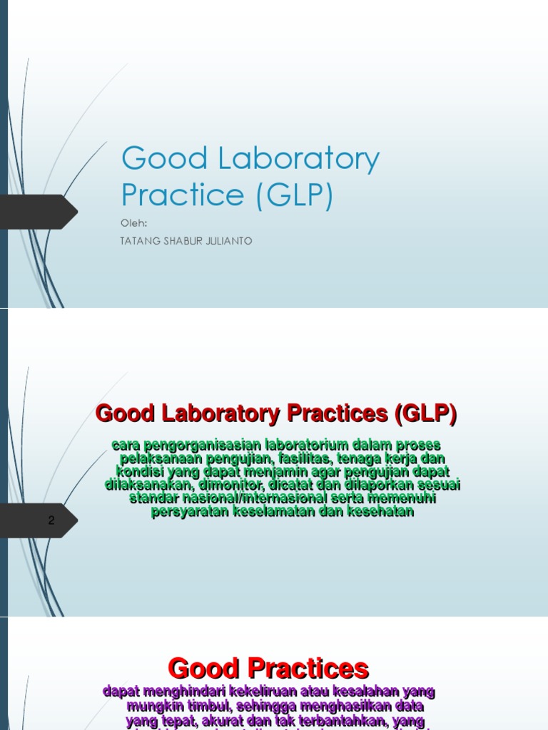 Good Laboratory Practice (GLP) | PDF | Komputer | Teknologi & Rekayasa