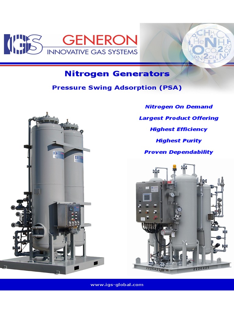 Nitrogen PSA Generators | PDF | Adsorption | Gases