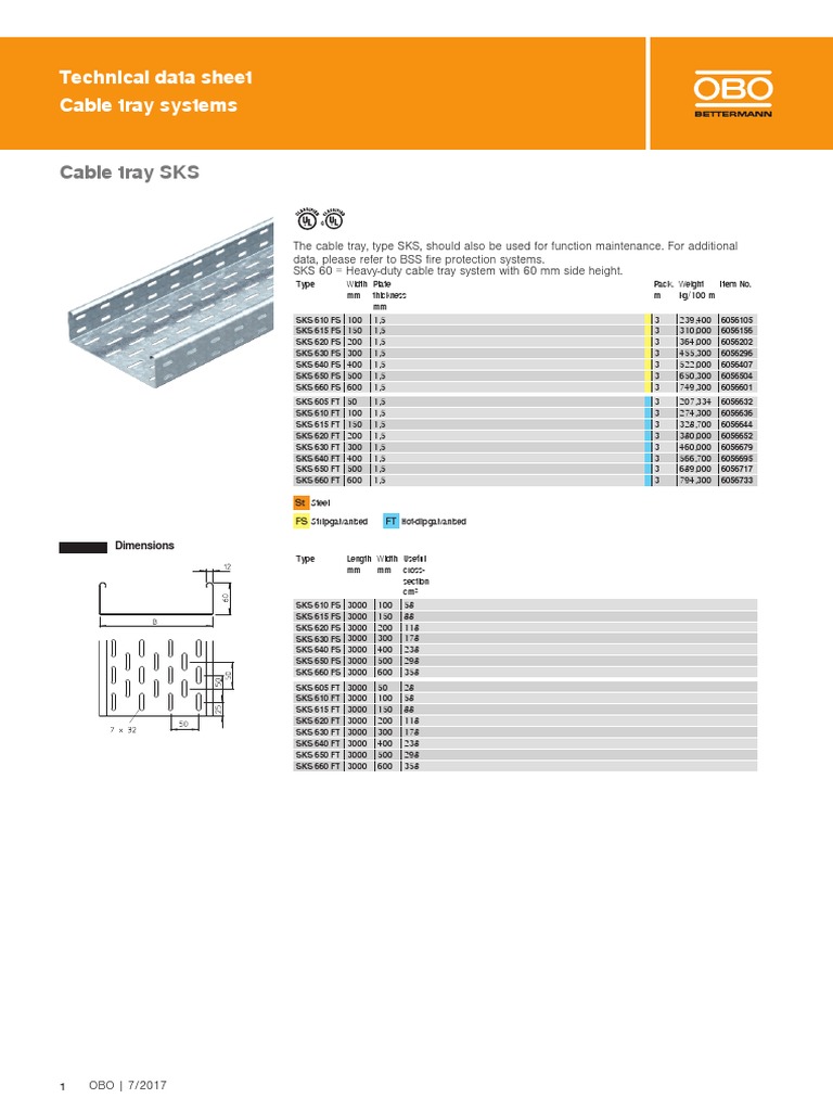 Cable Tray SKS | PDF | Galvanization