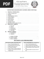 Application For Licencing of Motor Vehicle Form ALV | PDF | Transport ...
