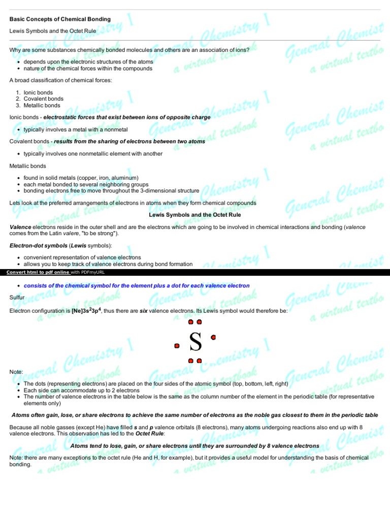 Bonding 1lewis Bond01 HTM | PDF | Chemical Bond | Valence (Chemistry)